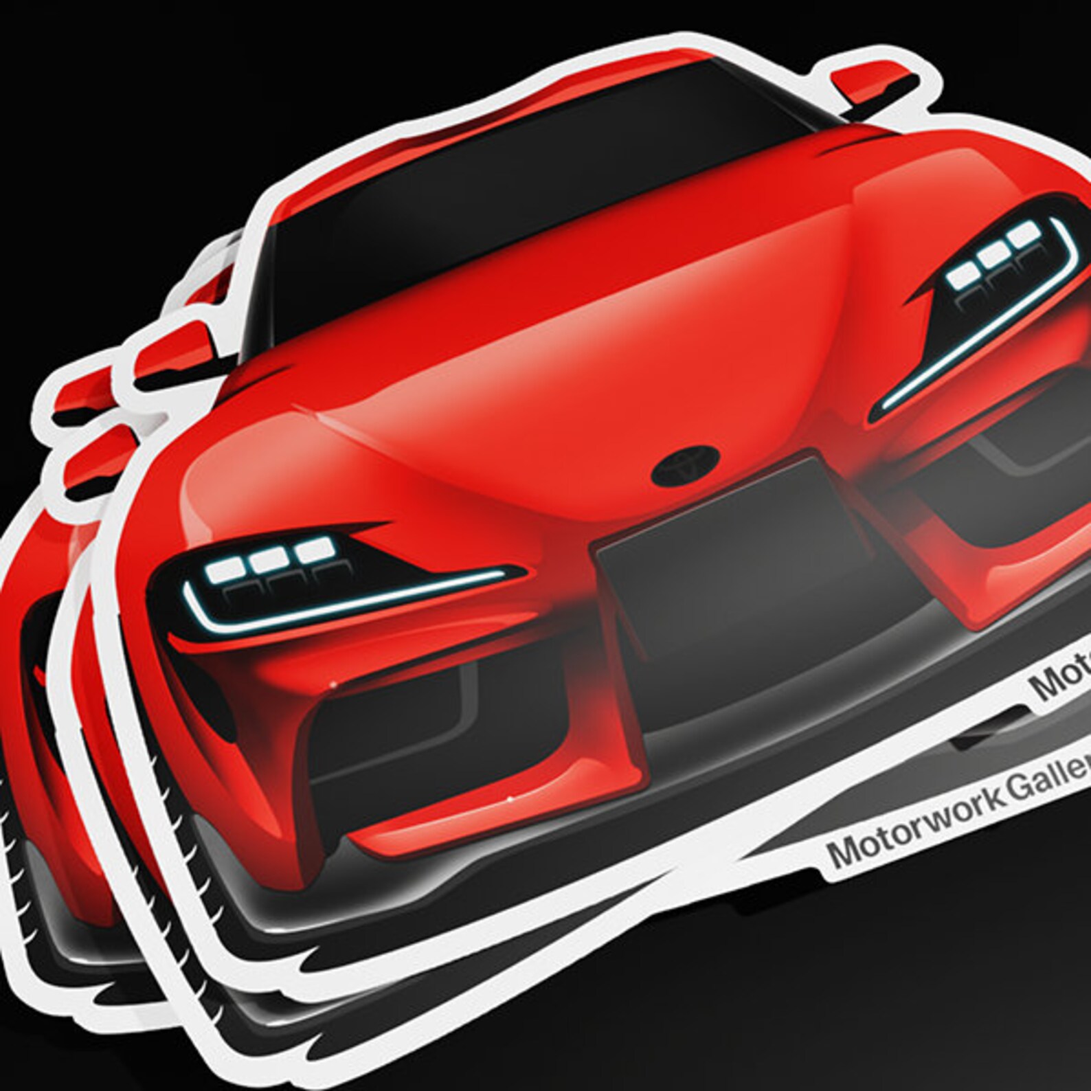 Toyota Supra Sticker Gift Red A90 - Etsy