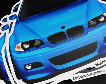 AE BMW E46 Coupe Sticker Vinyl Waterproof Laptop Car Sticker - Etsy