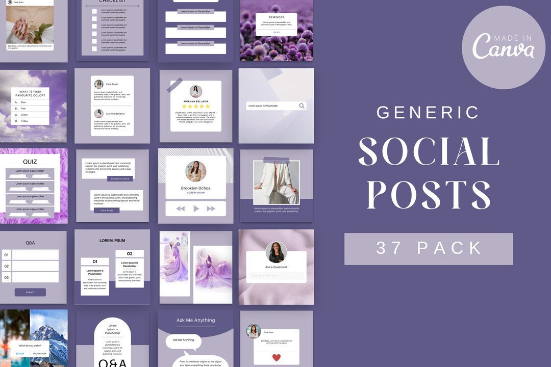 37 Generic Instagram Post Templates, Insta Templates, Generic Insta ...