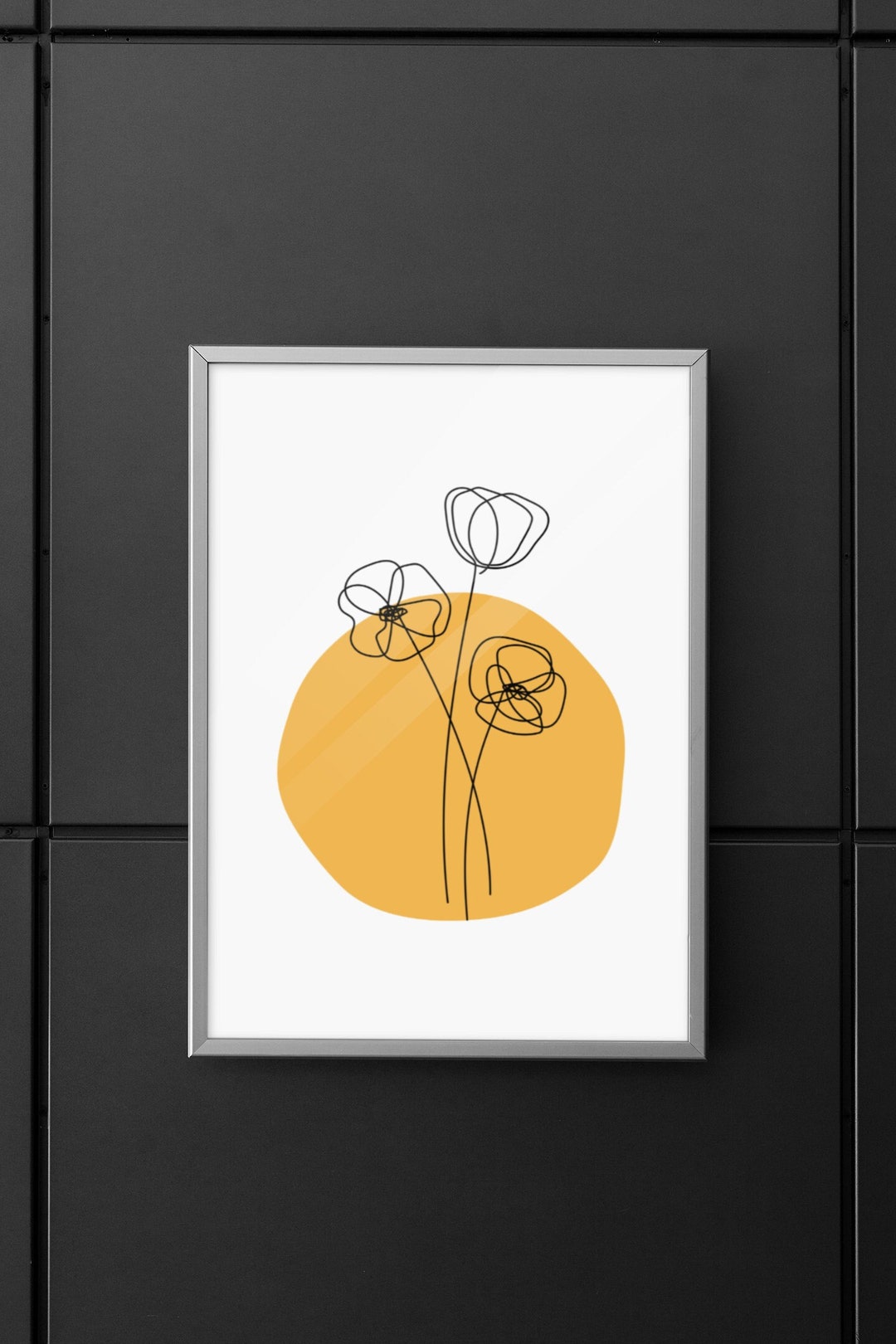 Boho Floral Line Art High-resolution Digital Download for - Etsy