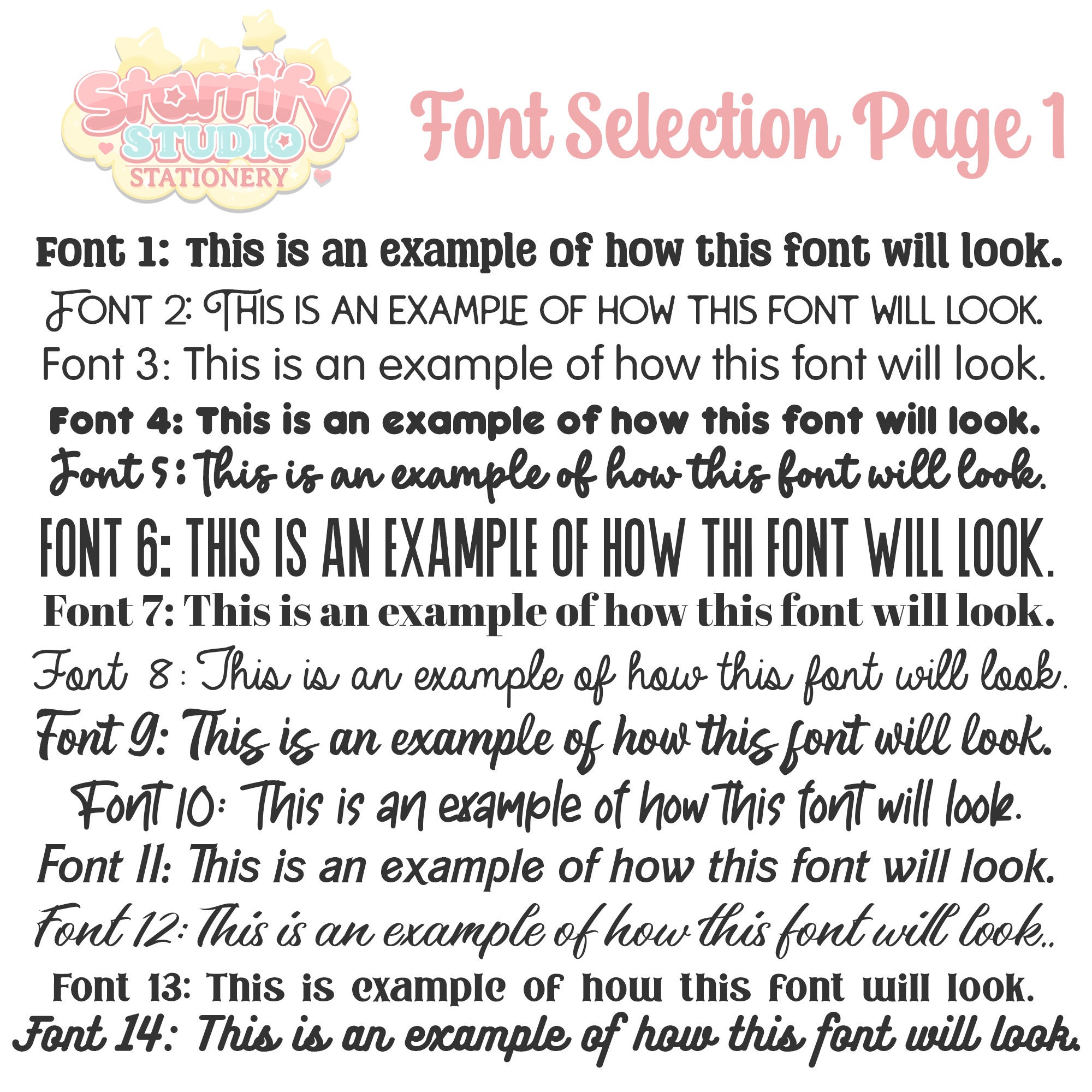 Minimal Planner early Release Stickers, Pick Your Own Font Planner ...
