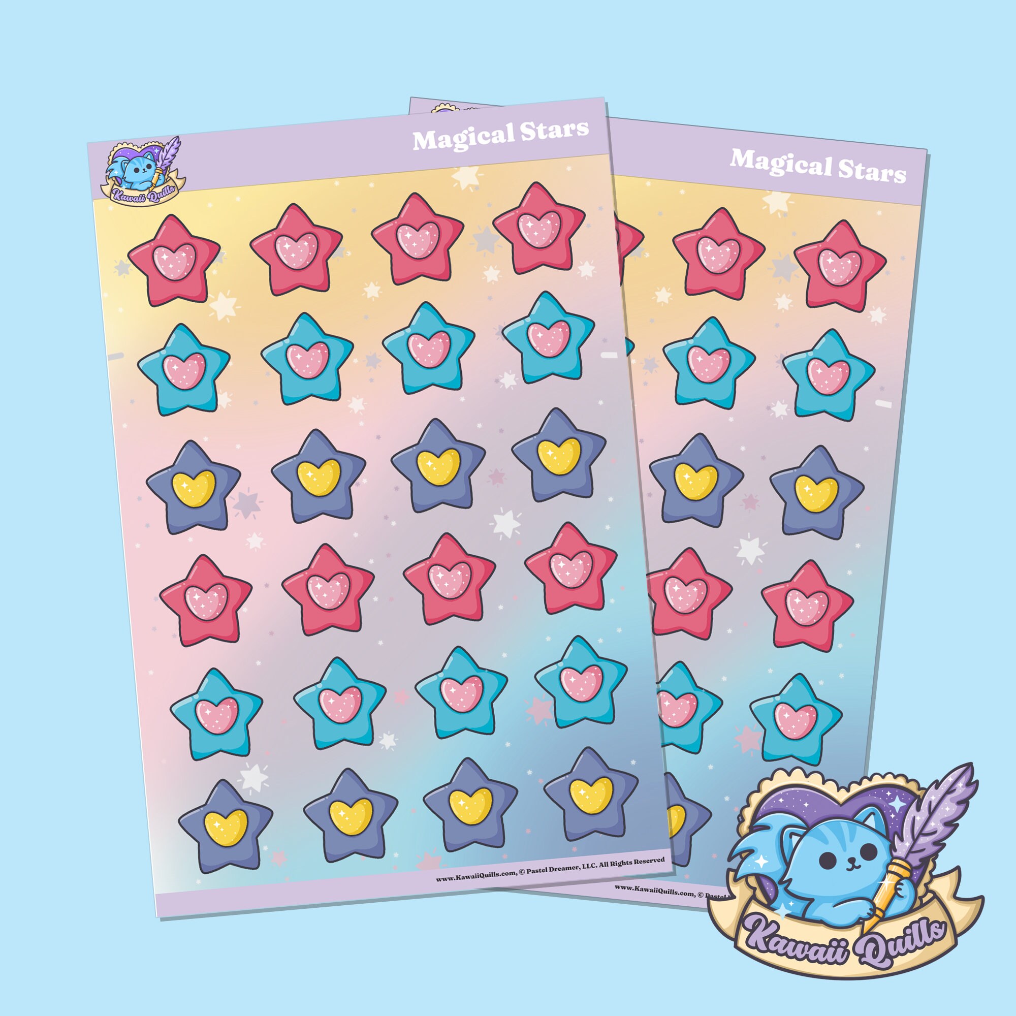 Magical Star Planner Sticker Sheet Magical Star Planner Stickers, Cute ...