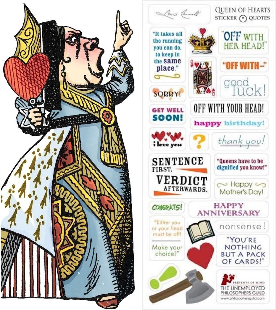 Sealed Quotable Notables Alice in Wonderland Set of 8 Die-cut Notecards ...