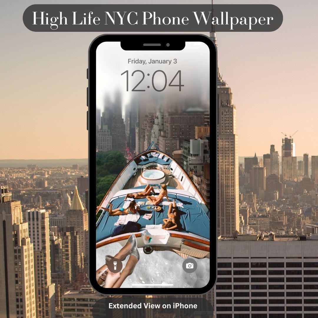 Living the High Life New York City Collage iPhone Wallpaper City Girl ...
