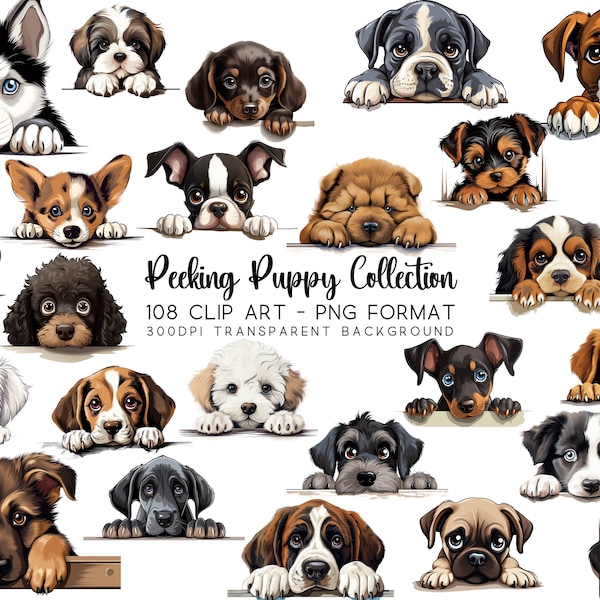 Puppy Clipart - Etsy