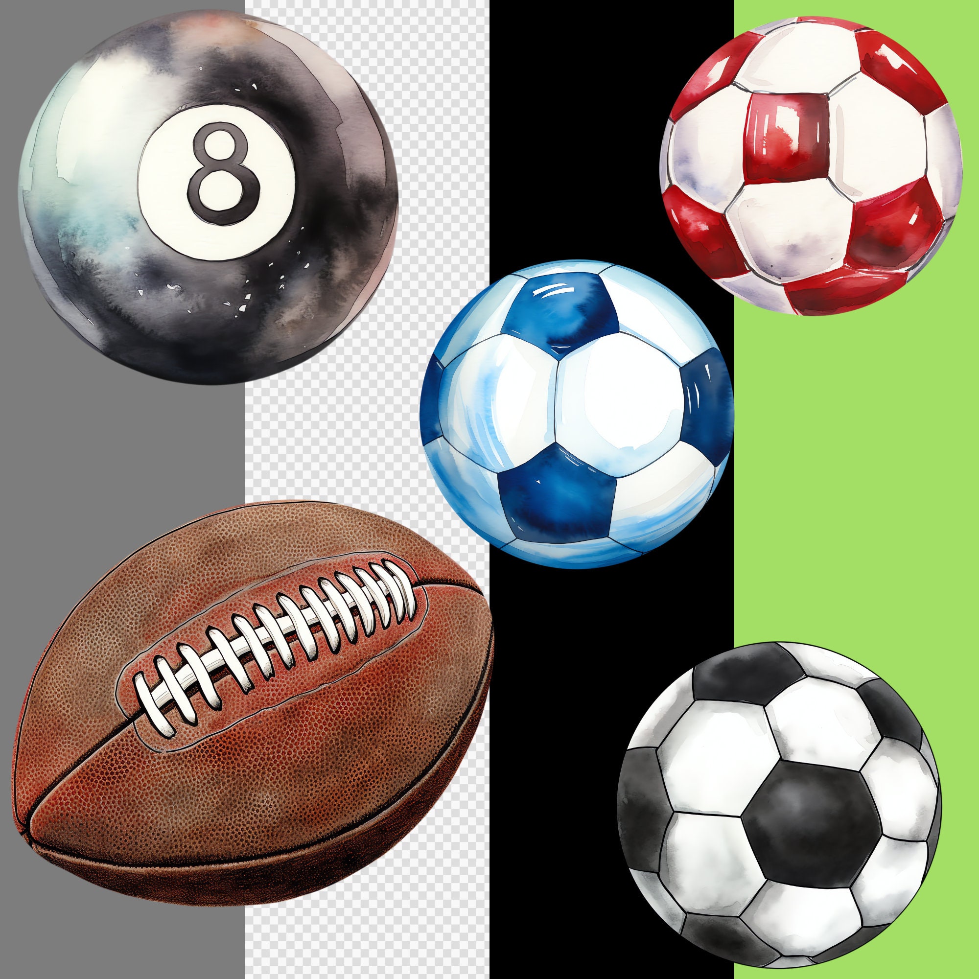 Sports Ball Clipart Collection - 90 PNG & JPG: Basketball, Football ...
