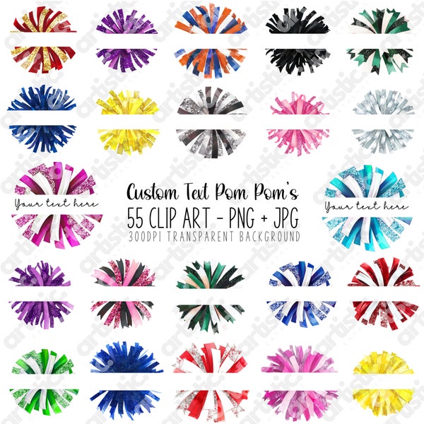 Watercolor Pom Pom Clipart - Etsy