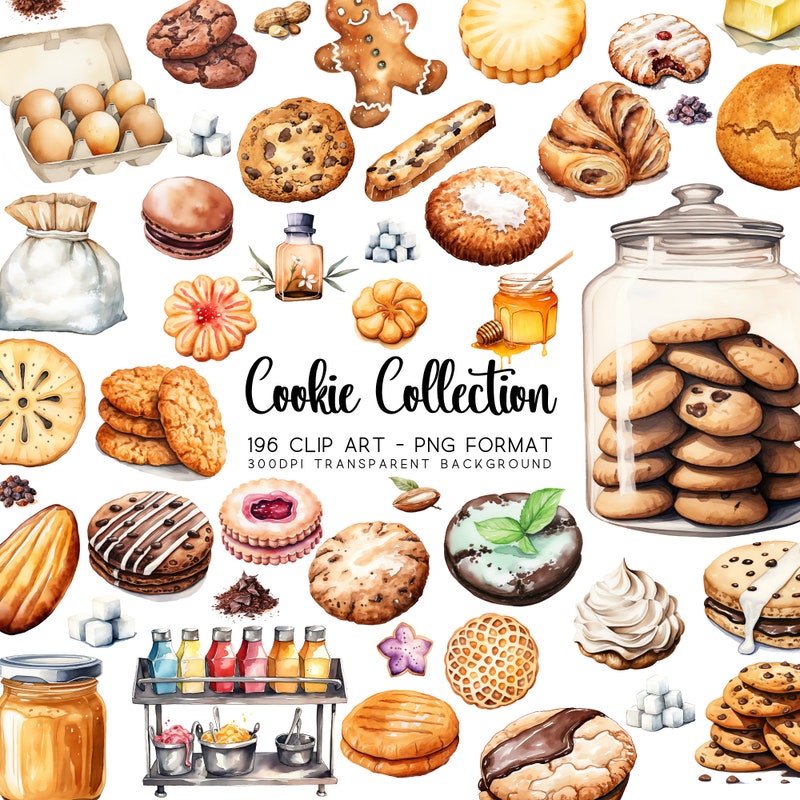 Cookies Clipart - Etsy
