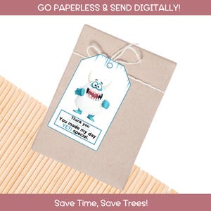 Yeti Birthday Party Thank You Tag - Card Label Design Printable ...