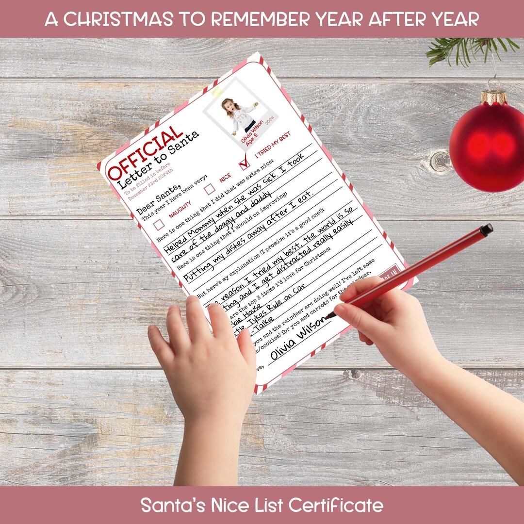 Editable Christmas Letter to Santa - Magical Christmas Memories ...