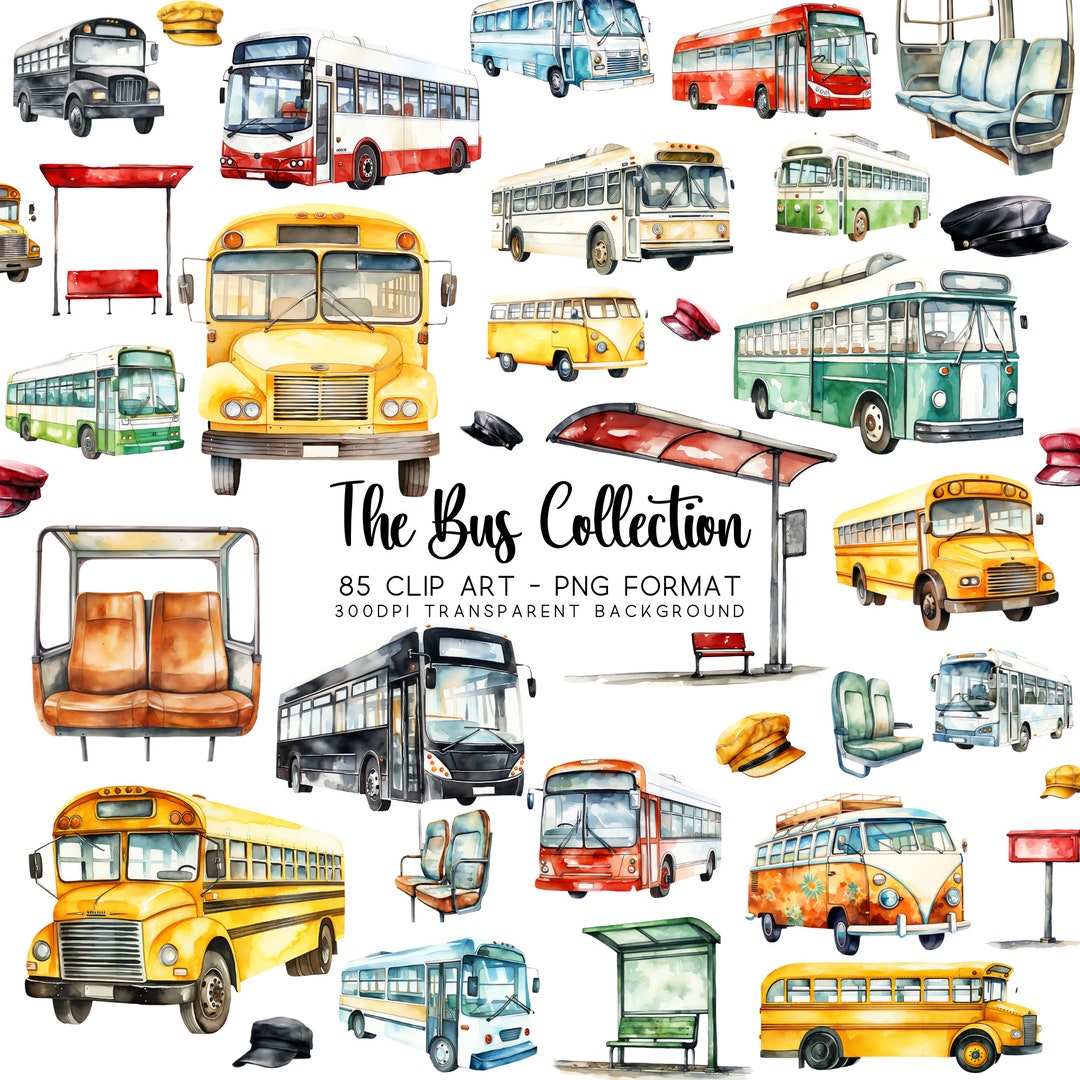 Bus Clipart: 85 PNG Transparent Image Files - School Bus Clip Art, City ...