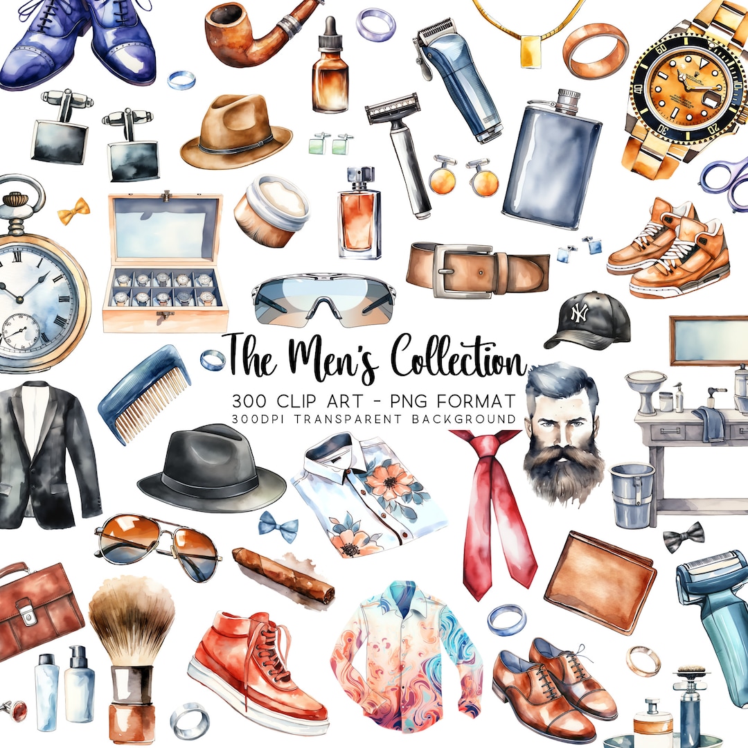 Watercolor Men Clipart Bundle: Dad Theme Graphics (PNG/JPG) - Etsy