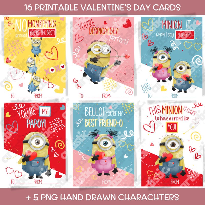 Minion Valentine - Etsy