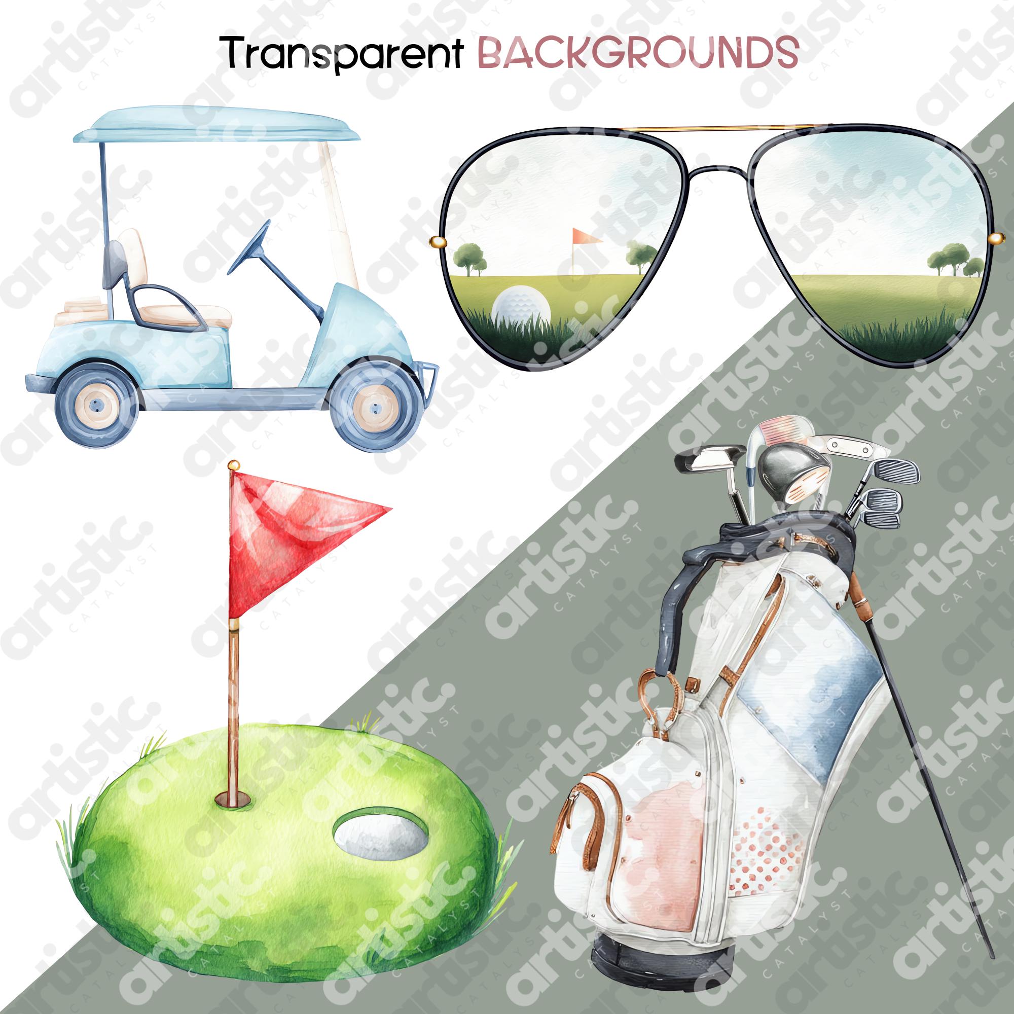 Golf Clipart Watercolor Bundle: Sports PNG Set (275 Files) - Etsy