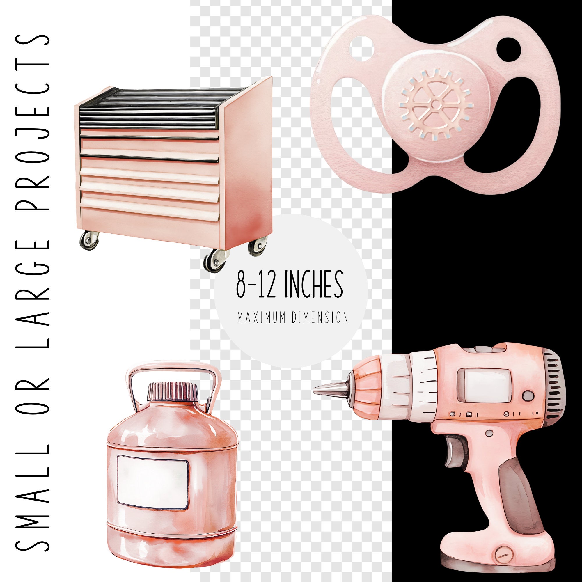 Mechanic Baby Shower Clipart: Pink Watercolor Cars (PNG/JPG) - Etsy