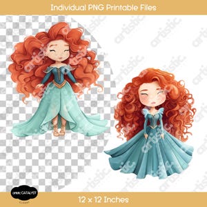 Orange Hair Princess Clipart: Fairytale PNG Art (digital Download) - Etsy