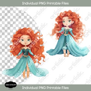 Orange Hair Princess Clipart: Fairytale PNG Art (digital Download) - Etsy