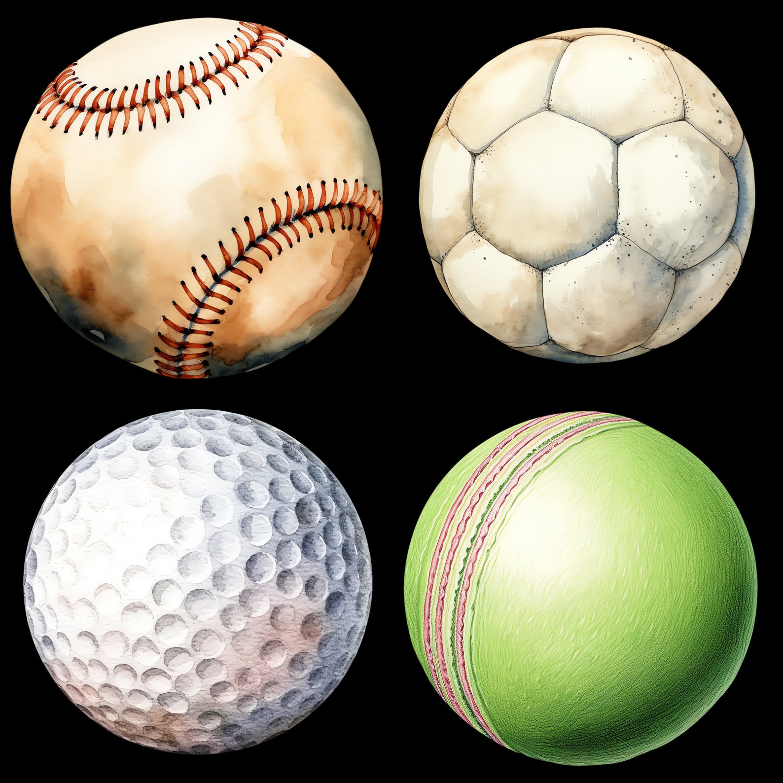 Sports Ball Clipart Collection - 90 PNG & JPG: Basketball, Football ...
