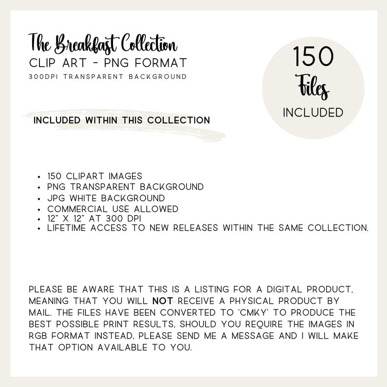 Watercolor Breakfast Clipart Set: Coffee, Tea, Bacon (PNG/JPG) - Etsy