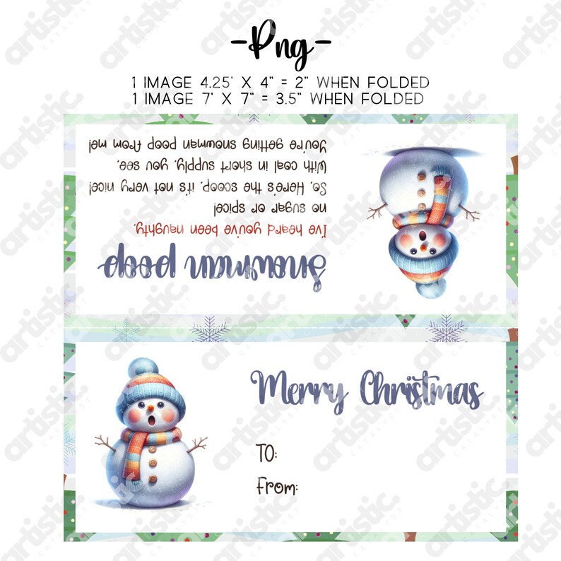Snowman Poop Gift Tags - Printable for Kids - Christmas Eve Fun ...