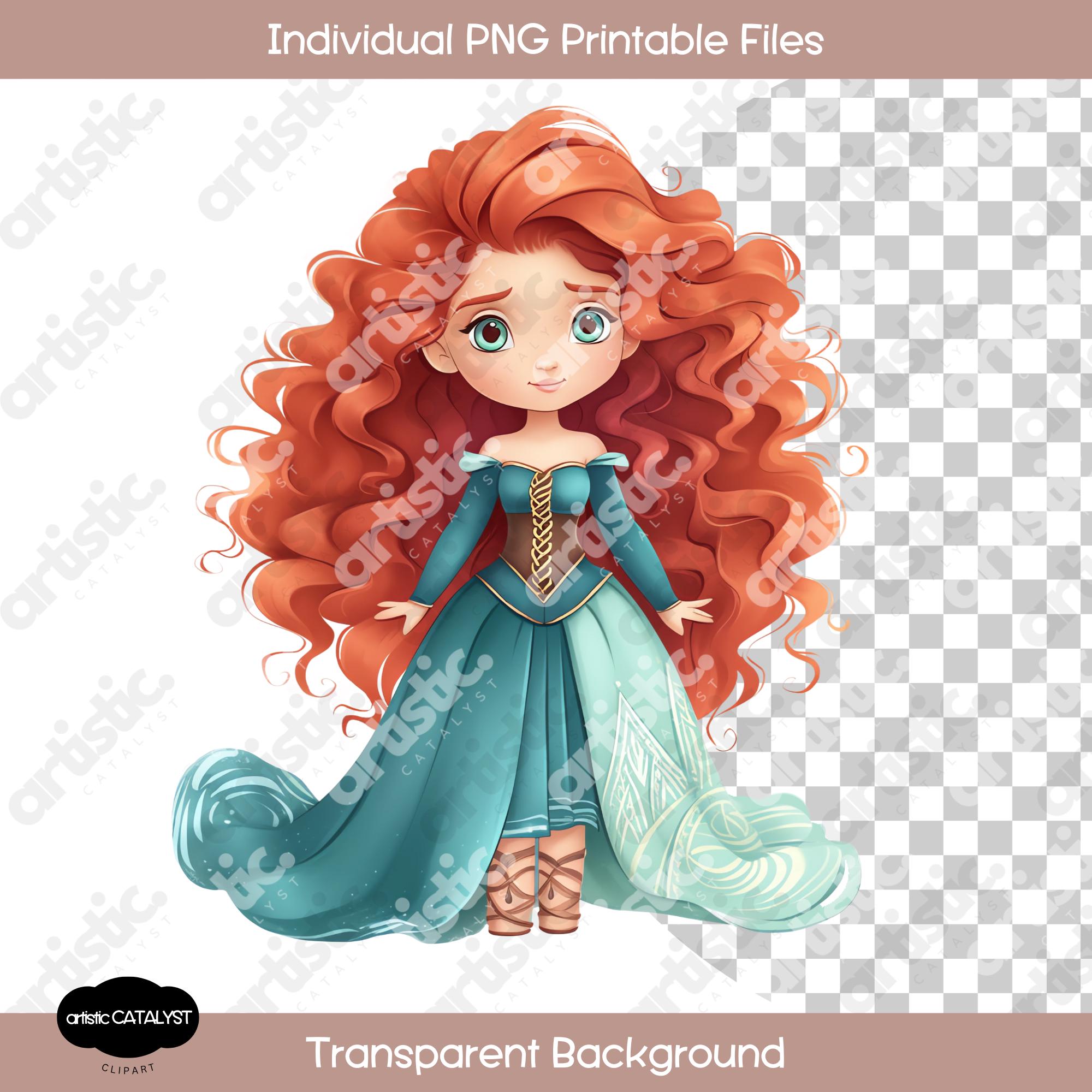 Orange Hair Princess Clipart: Fairytale PNG Art (digital Download) - Etsy
