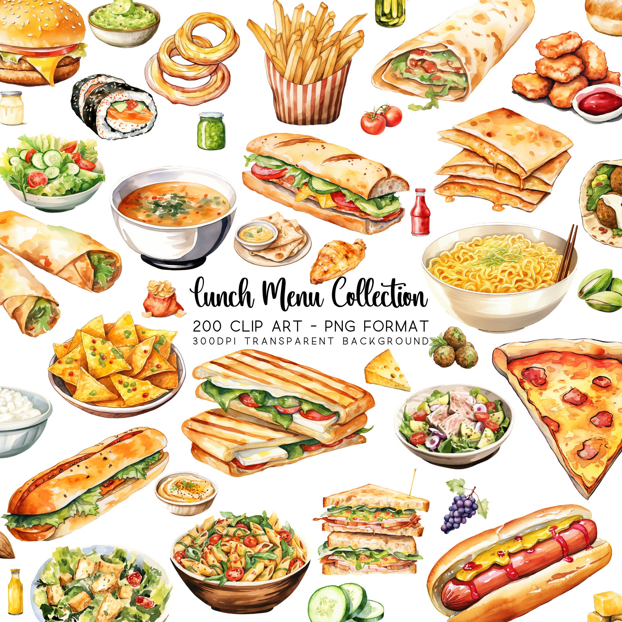 Lunch Menu Clipart
