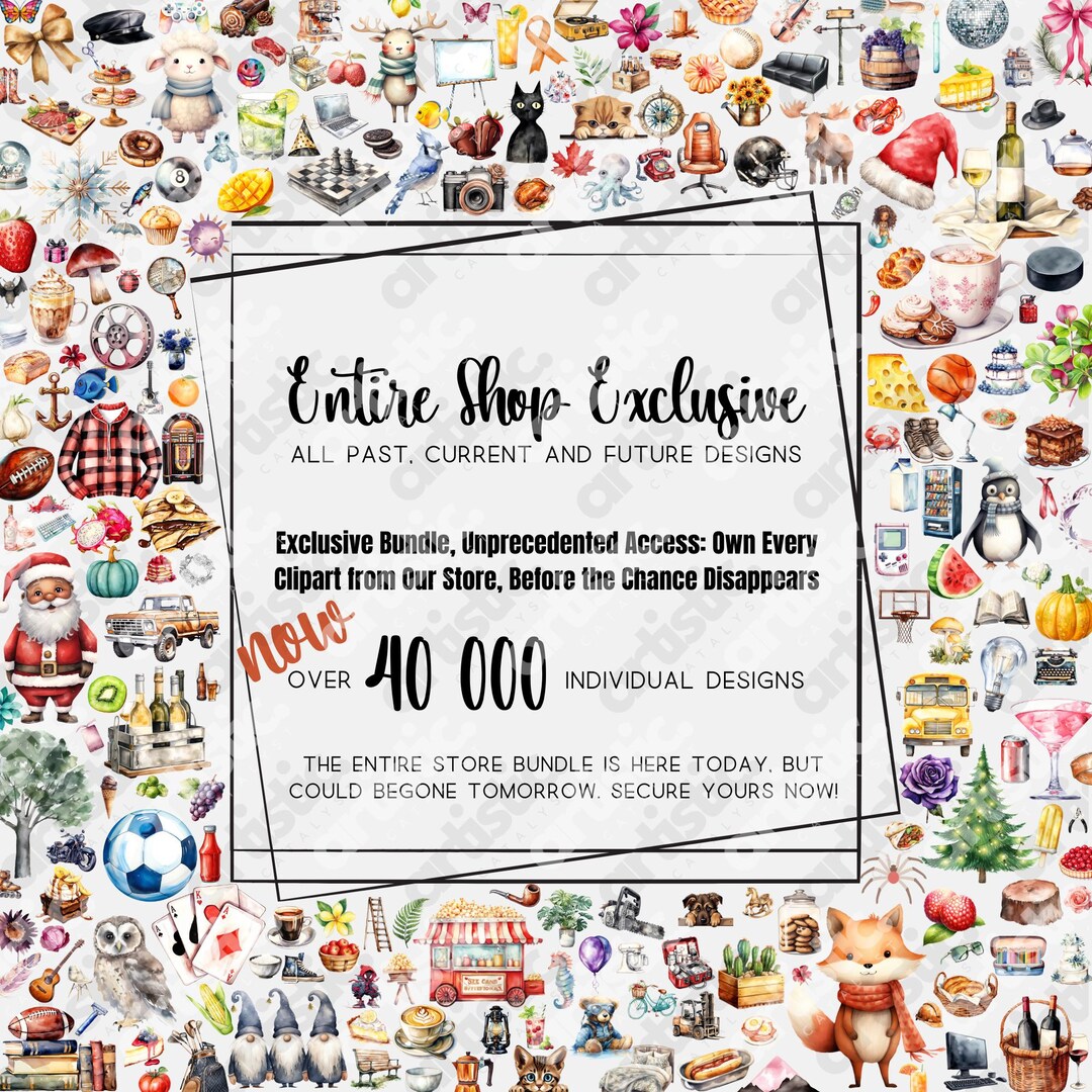 Entire Shop Clipart Bundle This Large Bundle Set Gives You Lifetime ...