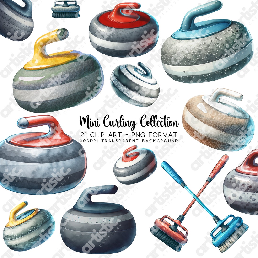21 Curling Clipart Women Sports Png, Curling Rock Png Bundle, Curling ...