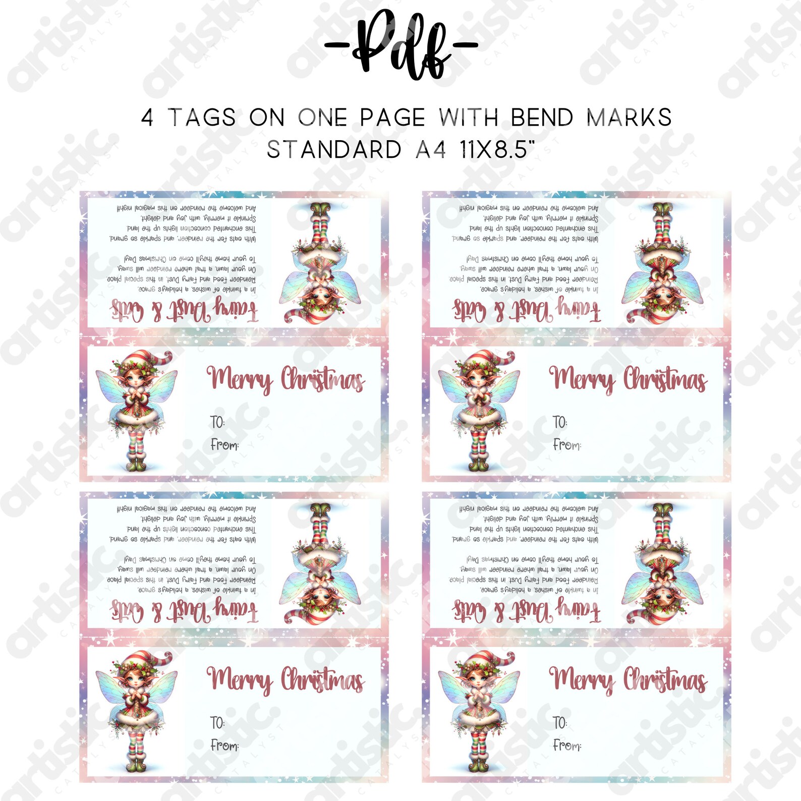 Fairy Dust Christmas Gift Tags - Whimsical Pixie PNG (PDF & PNG) - Etsy