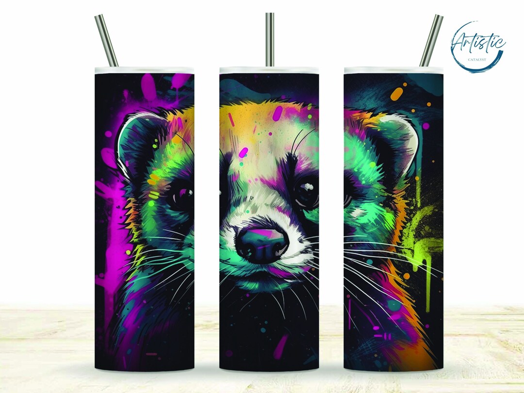 Ferret Design 20 Oz Skinny Tumbler Sublimation Design, Instant Digital ...