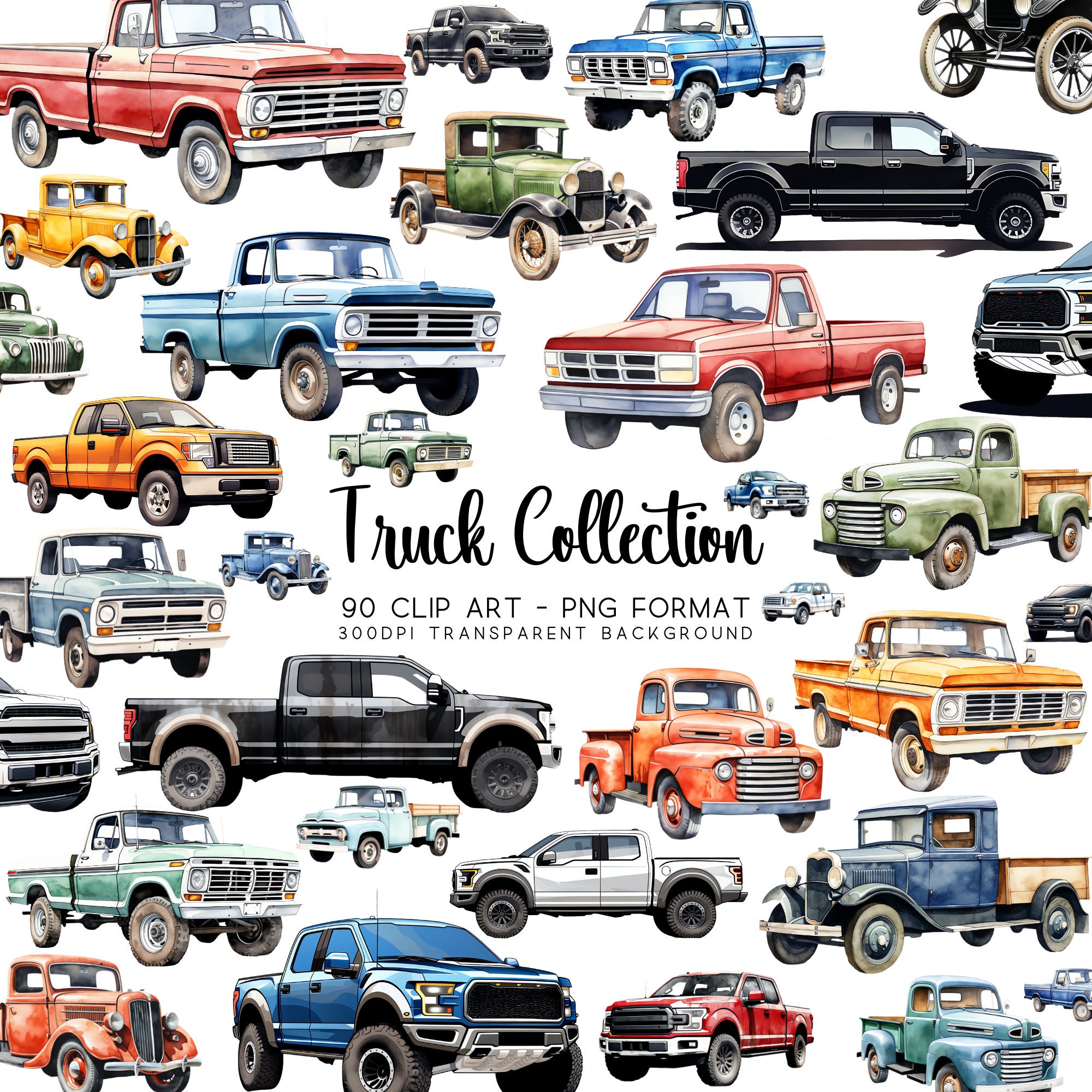 Retro truck decal Etsy