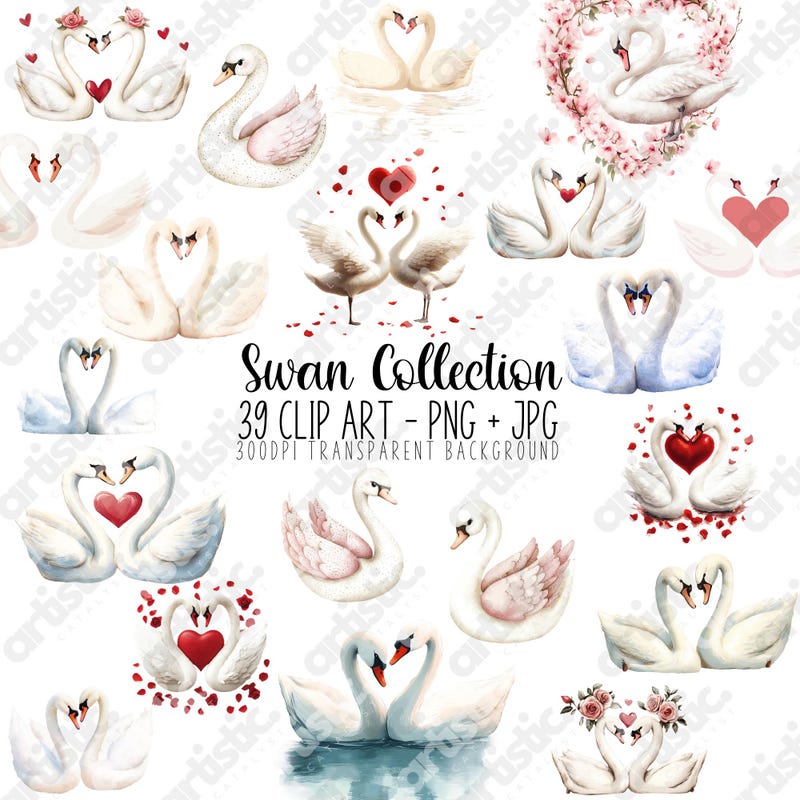 Swan Wall Sticker - Etsy