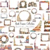 Book Border Pastel, Watercolor Clipart, Vintage, Dashboard, Digital ...