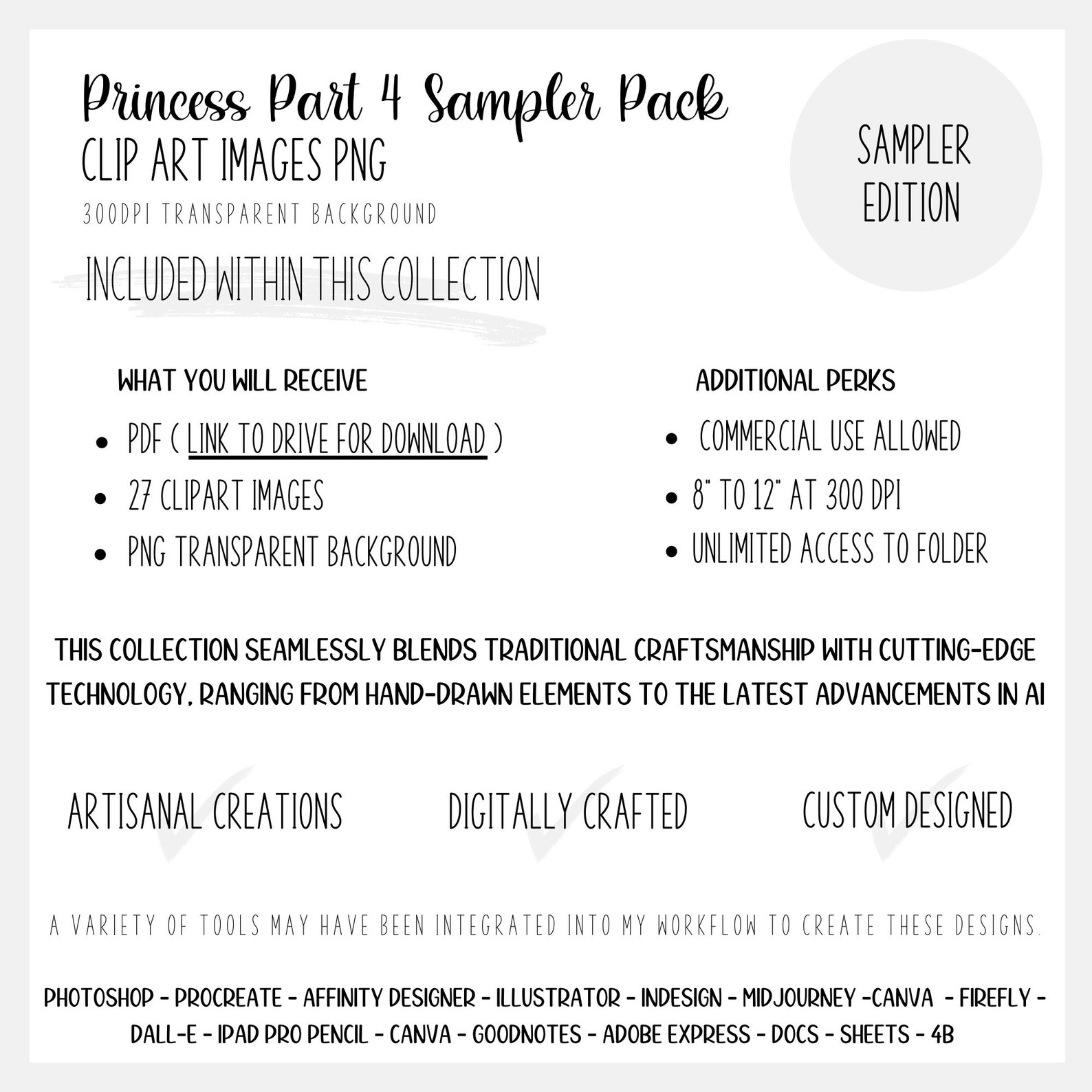 Princess Watercolor Clipart Bundle: 27 PNG Images (digital Download ...