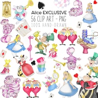Alice in Wonderland Png Bundle, Alice in Wonderland Clipart Set, Alice ...