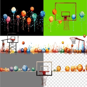 Watercolor Sport Clipart Border Bundle: Baseball, Basketball, Football ...