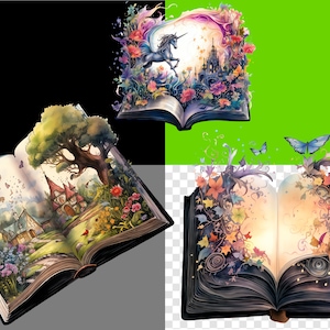 Book Clipart Bundle Set, Storybooks, Vibrant Watercolour Clip Art ...