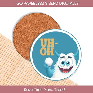 Yeti Party Favor Tag - Cupcake Topper Yeti Birthday Party ...