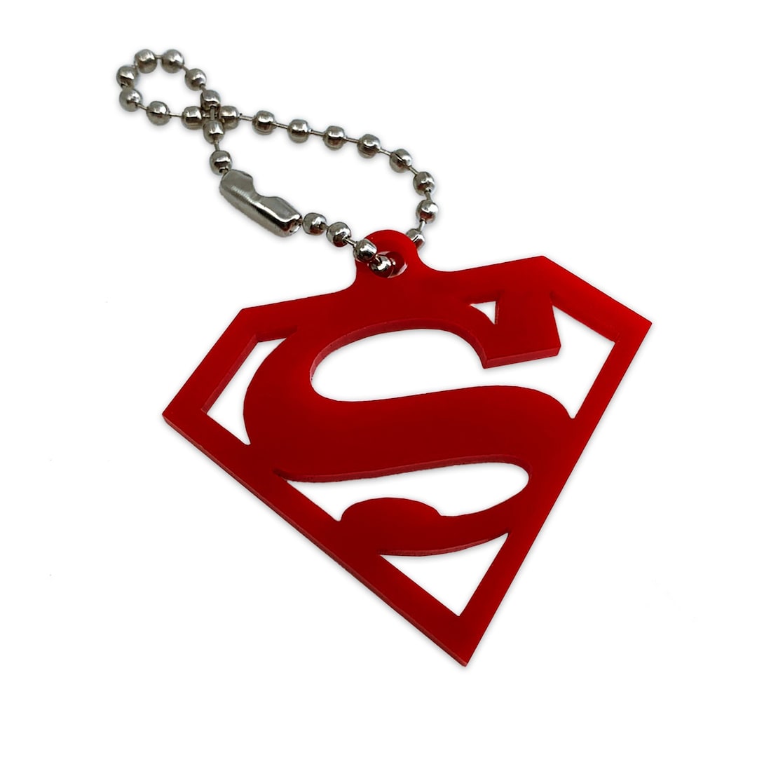 Superman Logo Keychain - Etsy