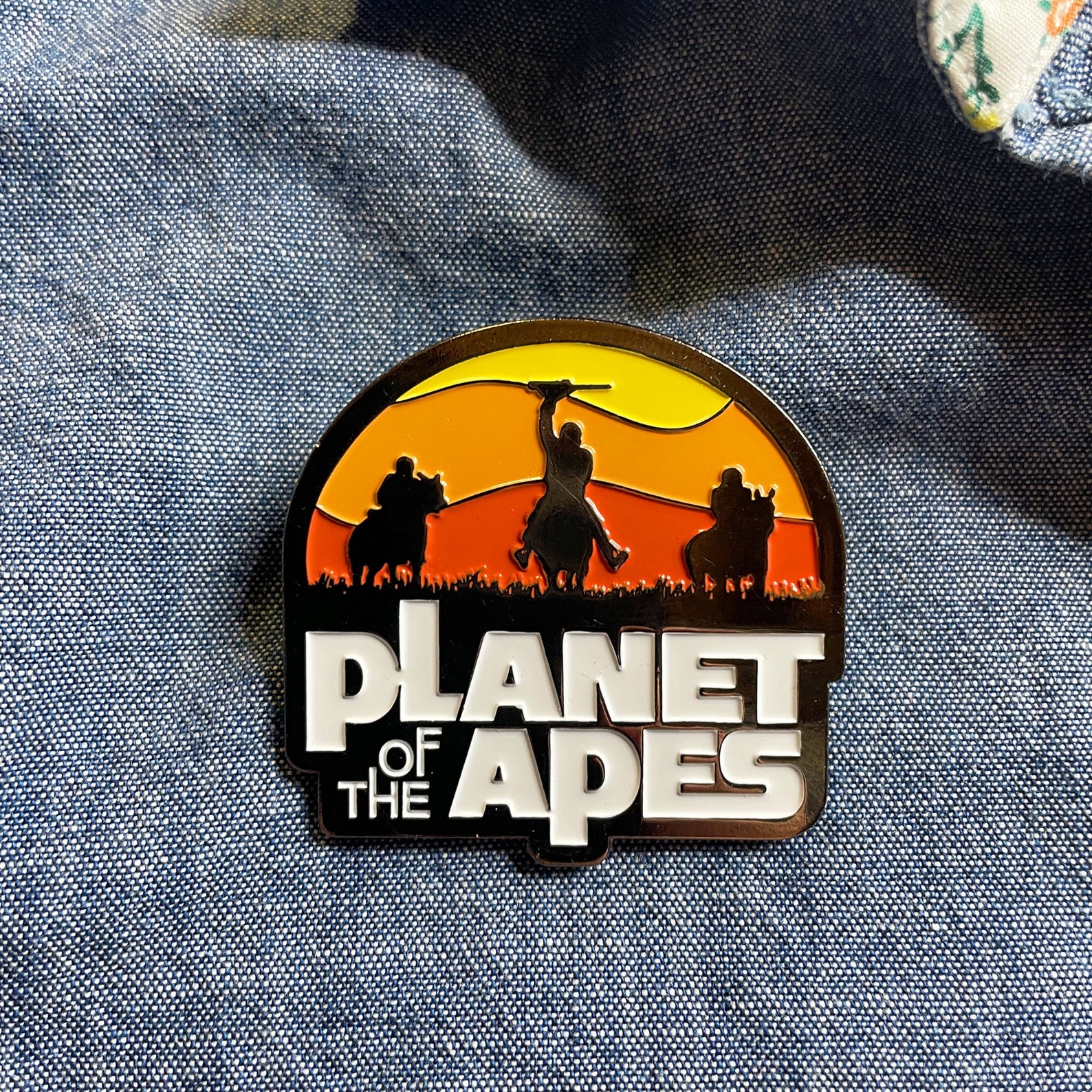 Planet of the Apes Orange Sunset Enamel Pin - Etsy