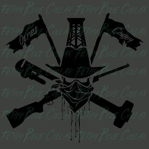Oilfield Roughneck Cowboy Blue Collar SVG - Etsy