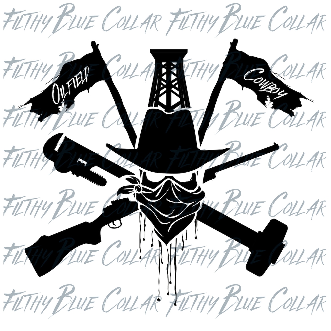 Oilfield Roughneck Cowboy Blue Collar SVG - Etsy
