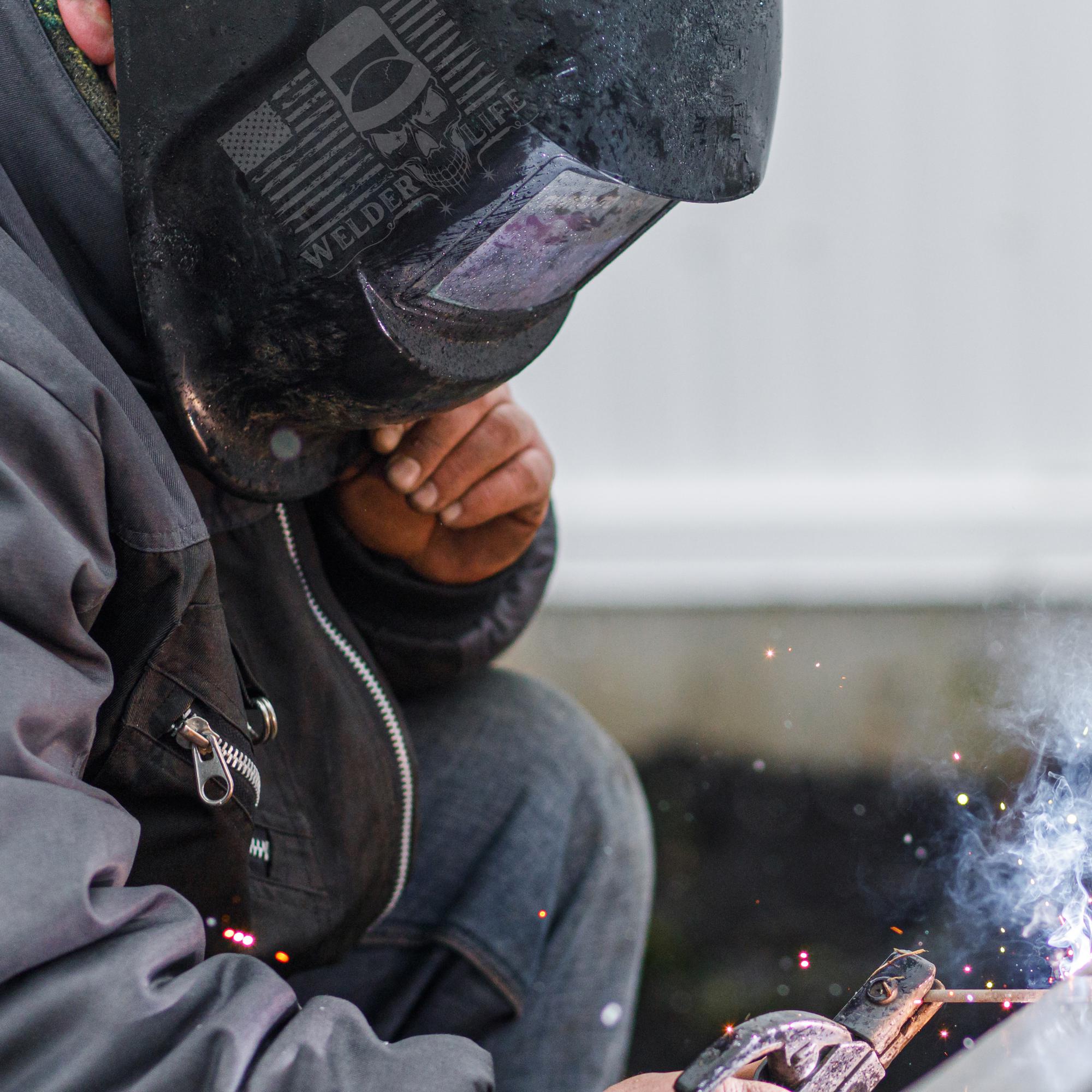 Welder Life Blue Collar Skull SVG - Etsy
