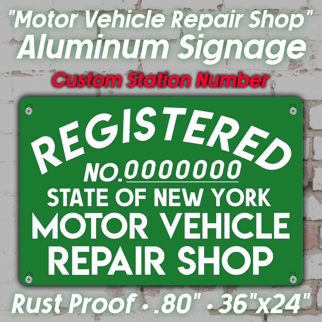 Standard Aluminum Mechanic motor Vehicle Repair Shop Sign green 36x24 ...