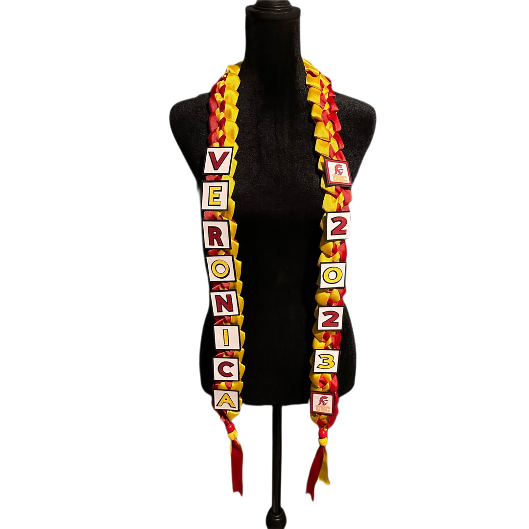 Single Braided Graduation Ribbon Lei Stole With Embellishments - Etsy
