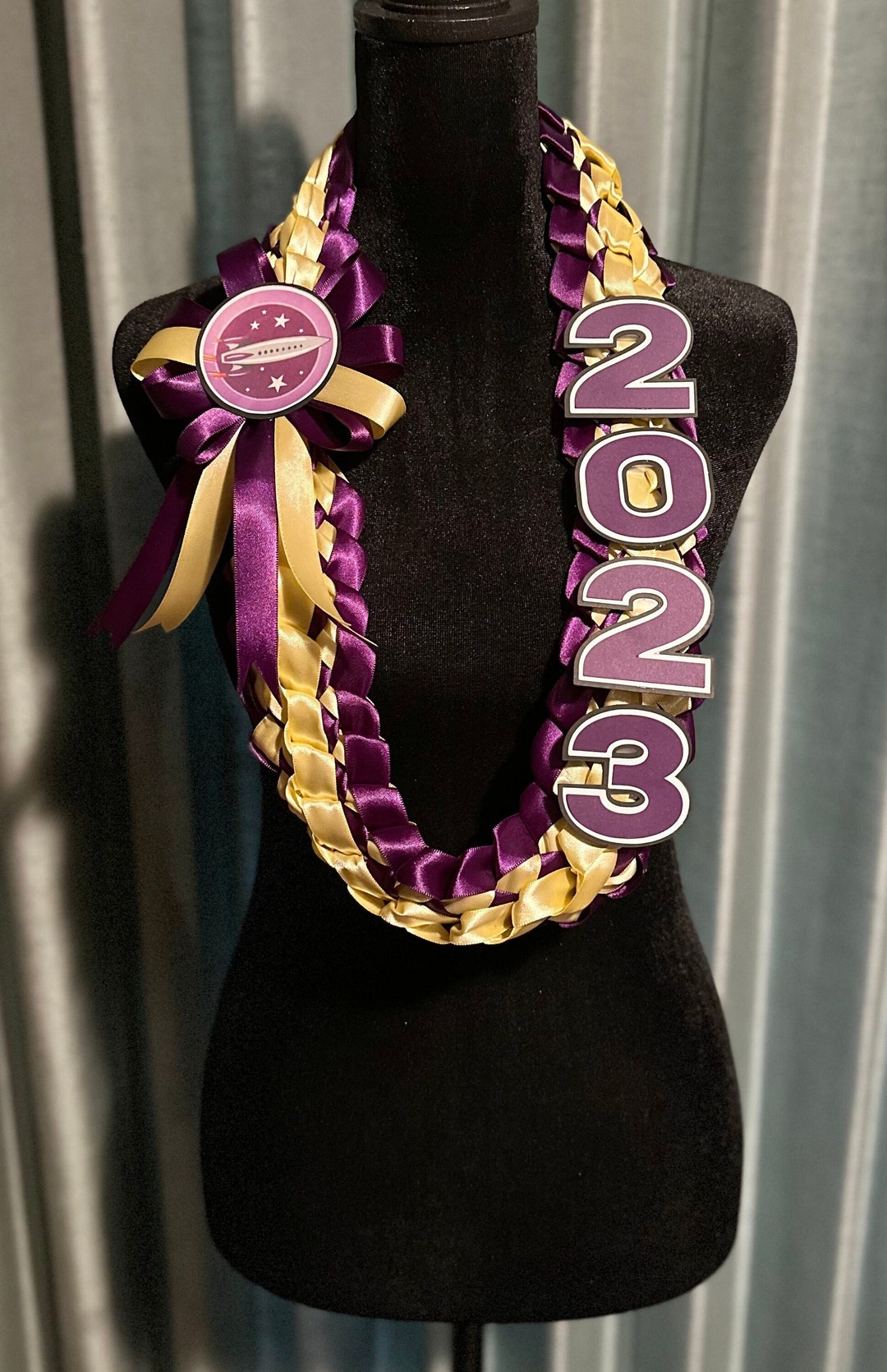 Double Braided Thick Graduation Ribbon Lei Necklace - Etsy