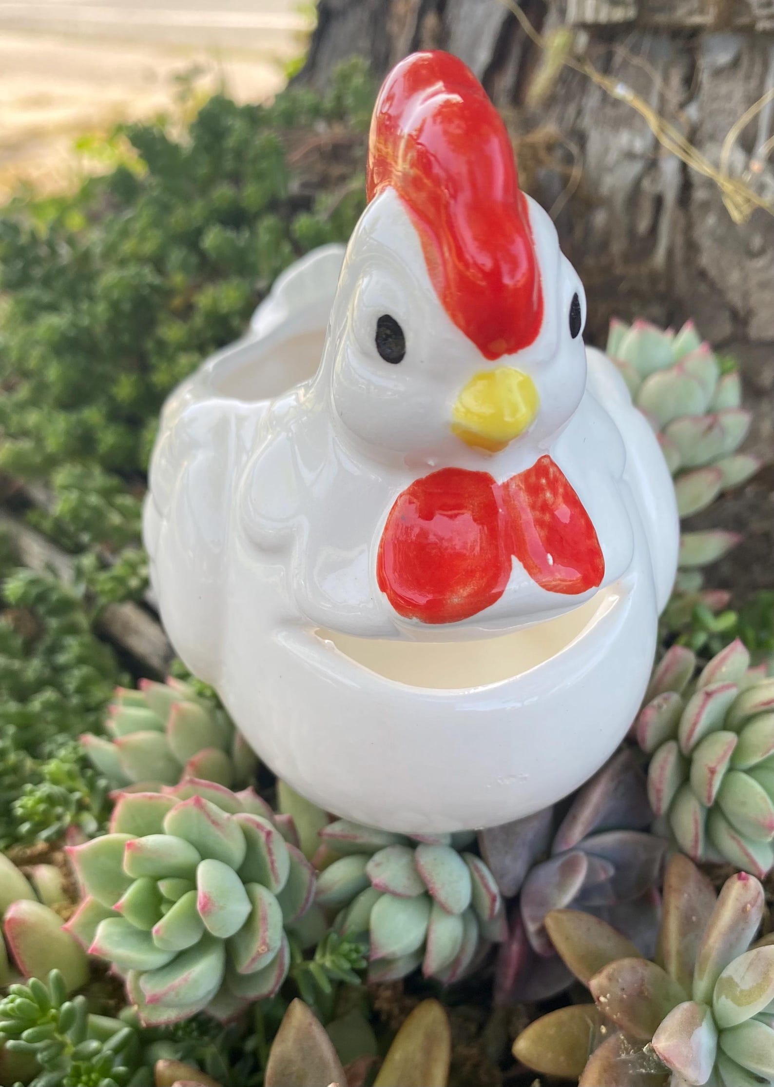 Vintage Chicken Egg Yolk Seperator*1950’s Ceramic Chicken Collectible ...