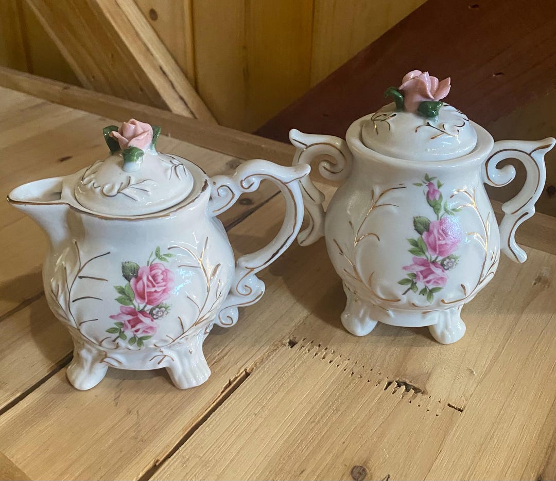 Vintage Victorian Style Teapot Cream and Sugar Servers - Etsy