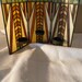 Vintage Stained Glass Artisan Tealight Candle Screen**retired Partylite ...