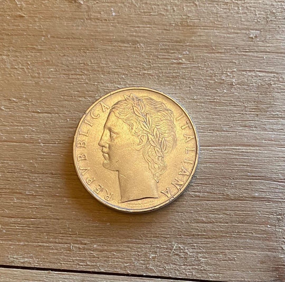 1957 Italian Republic L100 Silver Coin Collectible Rep V Blica Italiana ...